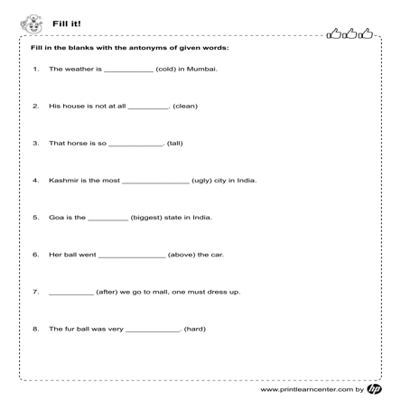 English Grammar Worksheets For Class 3 Pdf English Worksheets For