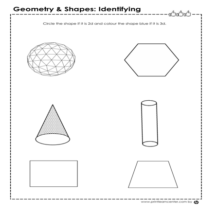 3d Shape Worksheets For Grade 6 Matching 3D Shapes With Formulas