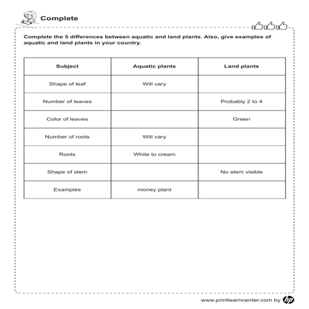 4th Grade Science Worksheets On Plants
