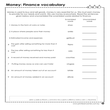 Life Skills Printable Worksheets