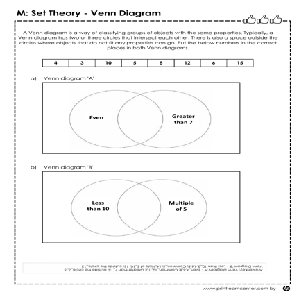 Sets Theory Worksheets 1554559 | Sets Theory Questions | MsHunt2021