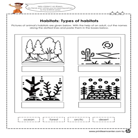 Plants Habitat Worksheets For Grade 1 10 Animal Habitats English Esl