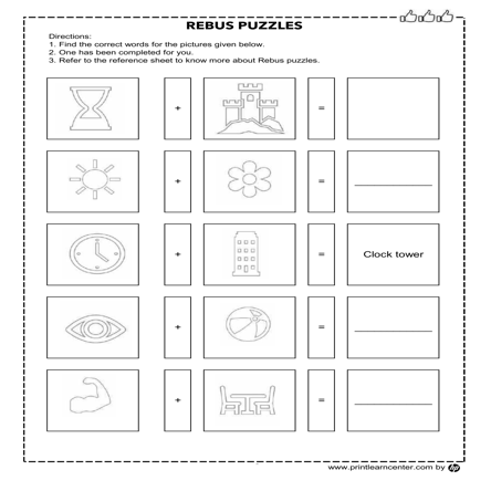 Worksheets For Grade 1 English Printable Crossword Puzzles Bingo