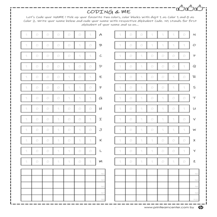 Binary Code Worksheet Worksheet: Binary, Handloom Weaving And Your