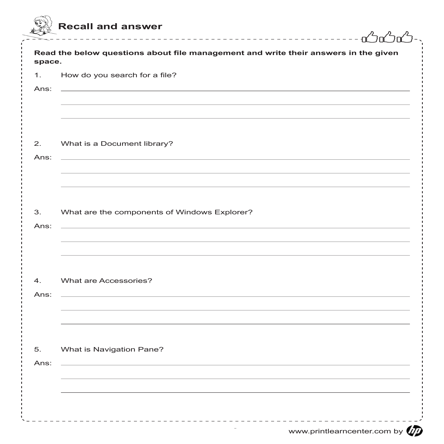 Computer Worksheets For Grade 4 4th Grade Computers Worksheets