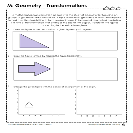 Grade 5 Math Transformational Geometry Worksheets