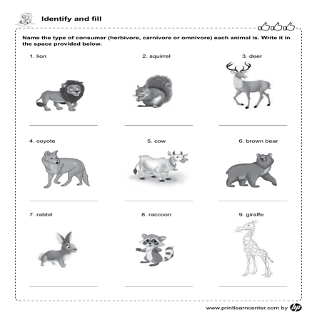 Identifying Animals Worksheets Free Animal Identification Normal
