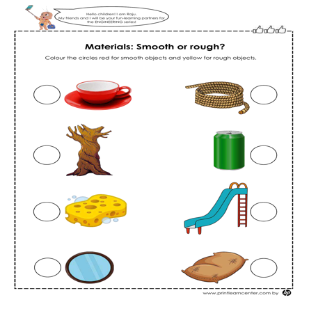 Rough And Smooth Objects Worksheets Like Or Don't Like Sorting