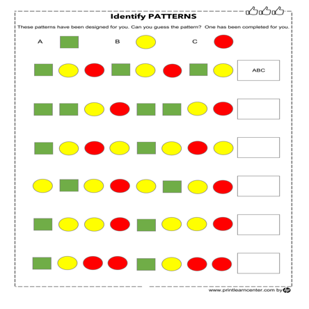 Identifying Patterns Worksheets Determining Pattern Rules Worksheets