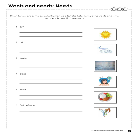 Life Skills Worksheets Class
