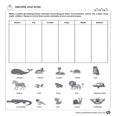 Egg Laying Animals Worksheets