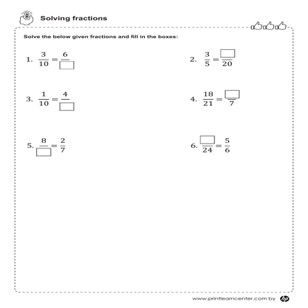 Fractions Worksheets For Class 5 Cbse Multiplying Fractions Worksheets